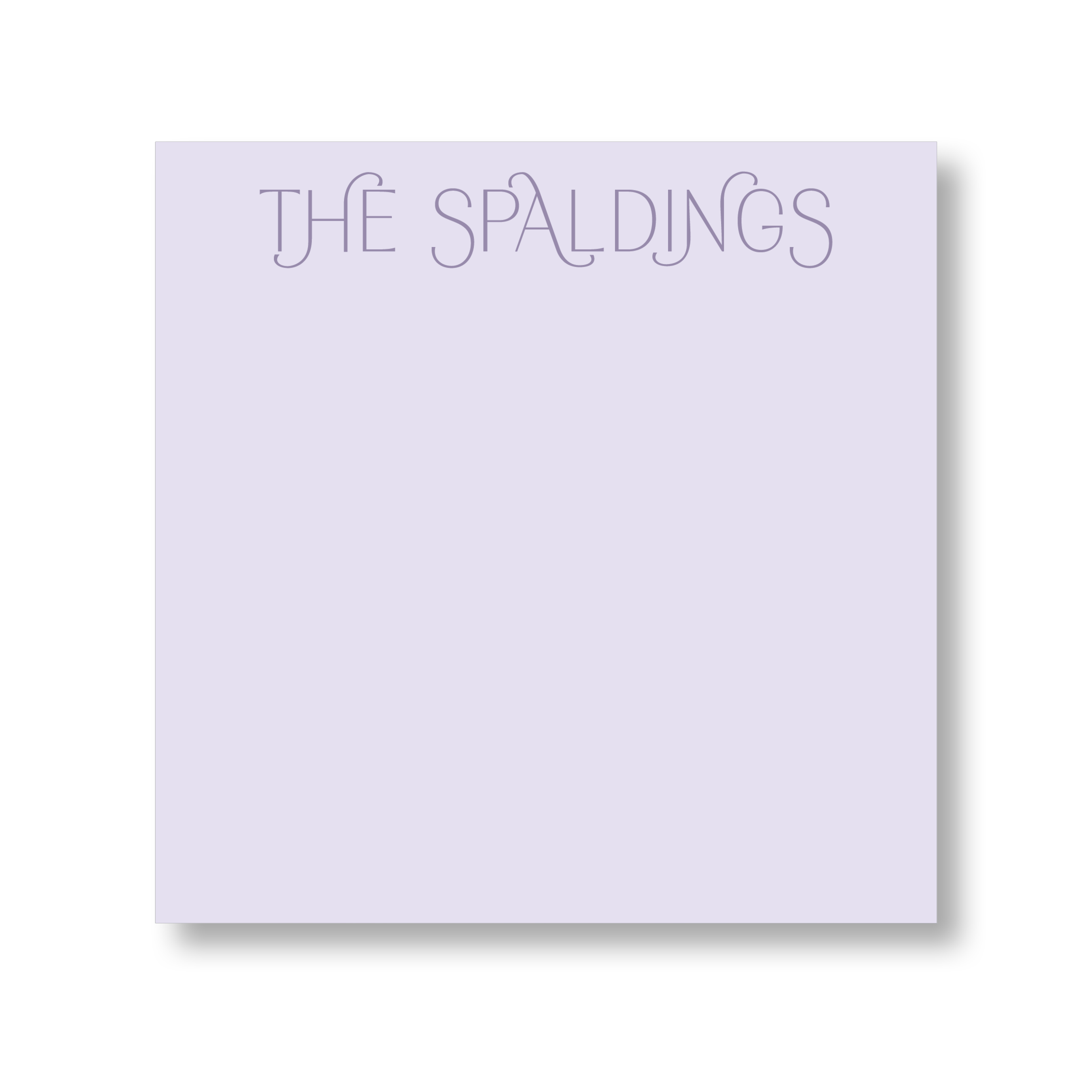 Loopy Name Notepad – Audrey Dunlap Designs