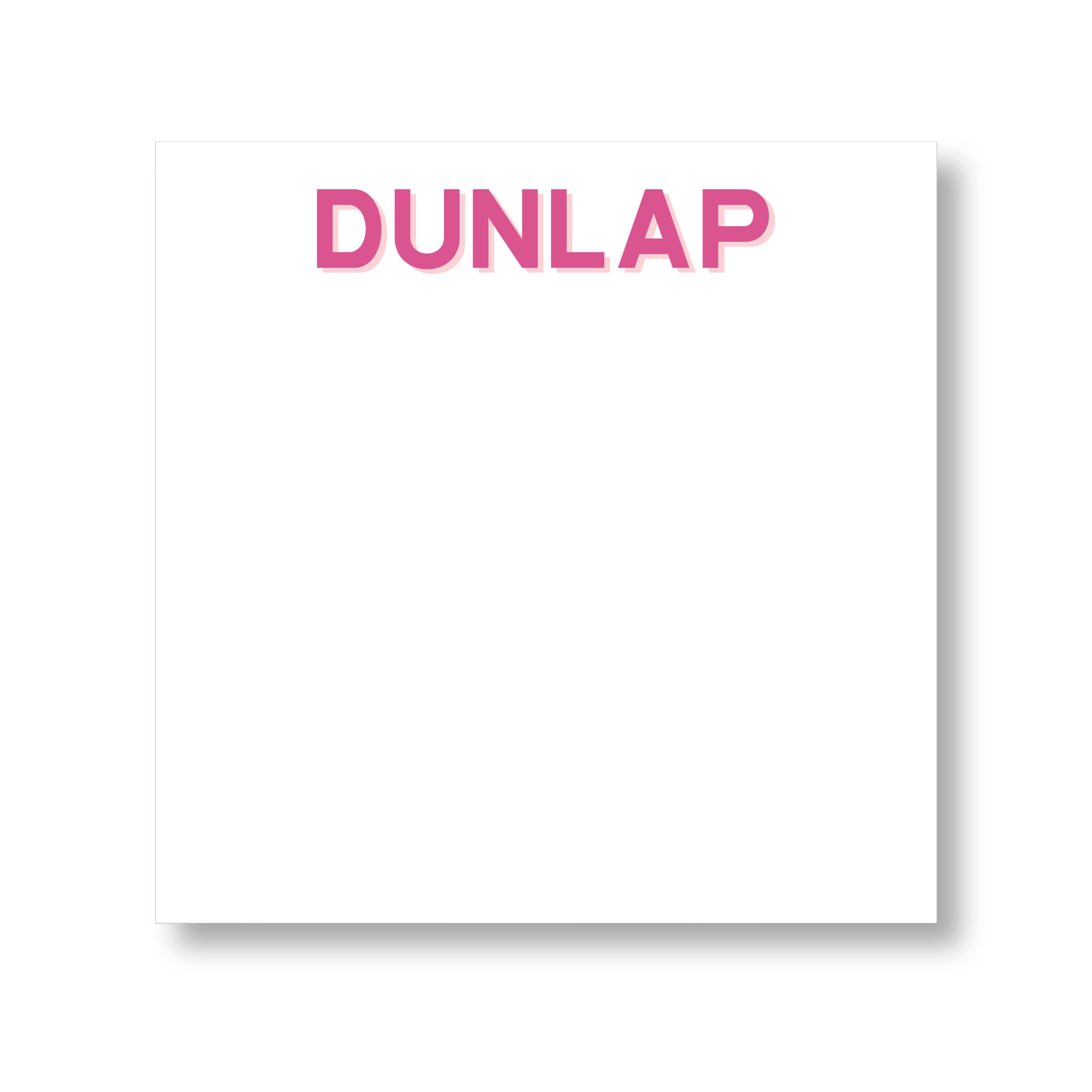 Block Shadow Name Notepad – Audrey Dunlap Designs