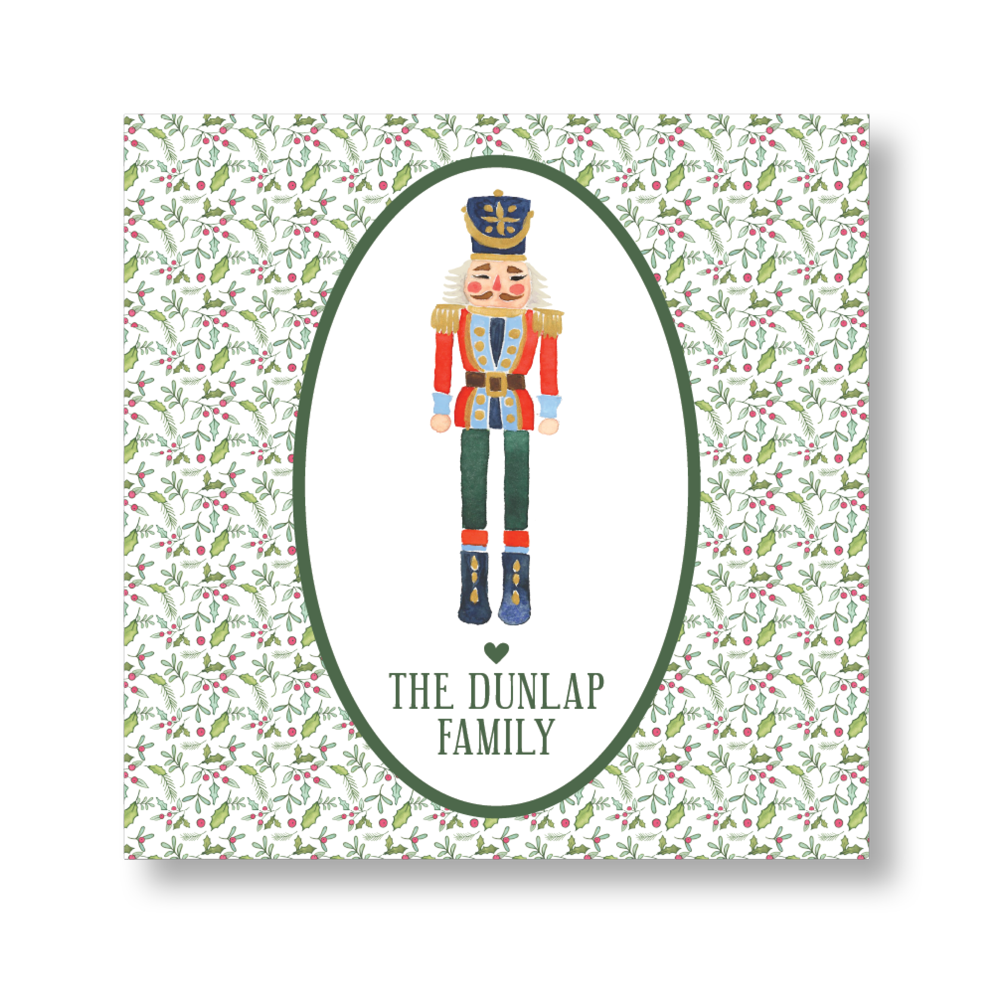 Nutcracker Holly Sticker – Audrey Dunlap Designs